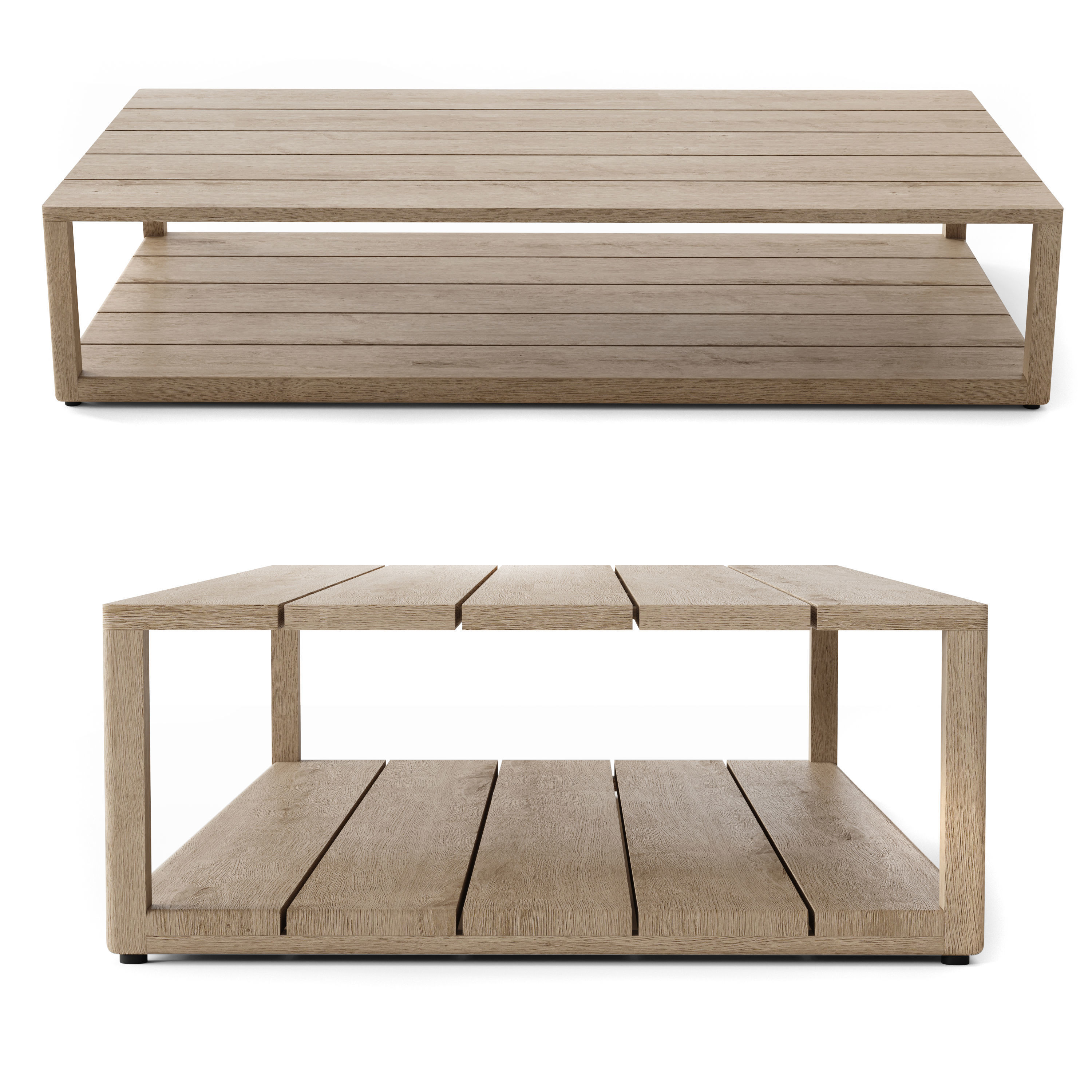 BELIZE TEAK RECTANGULAR COFFEE TABLE 3D model | CGTrader