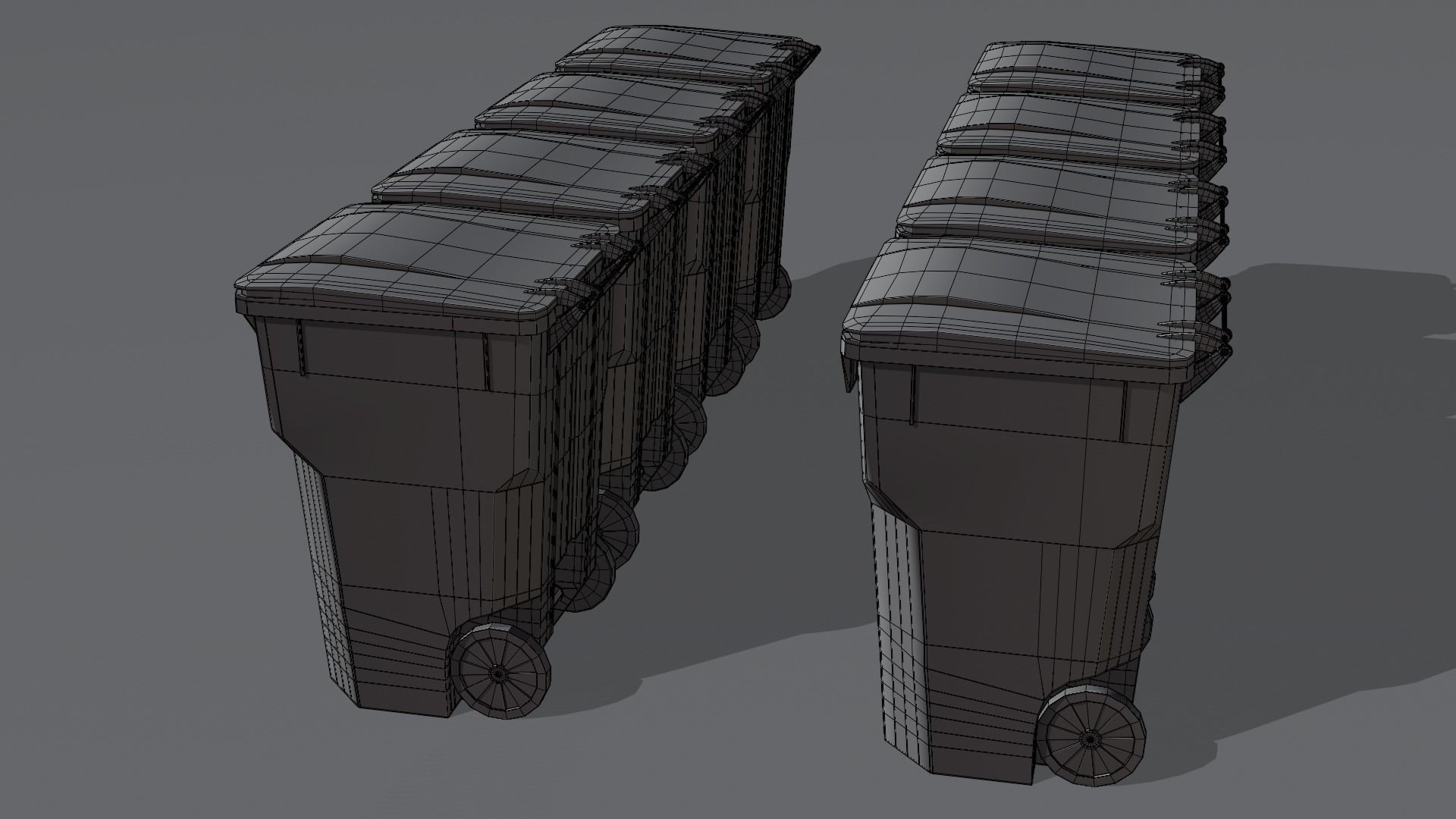 3D model Trash can packs recycle VR / AR / low-poly | CGTrader