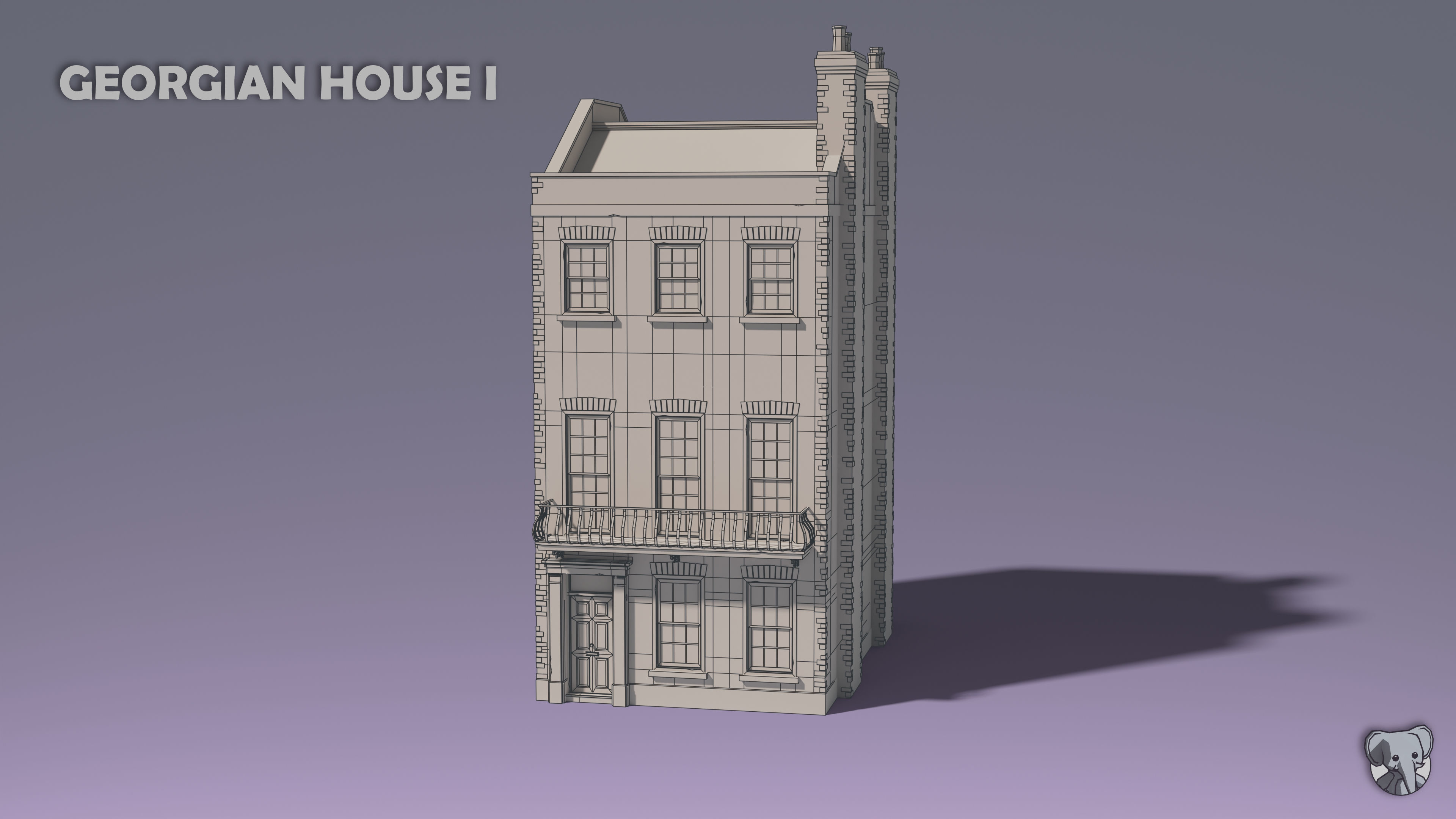 3D model Georgian House I VR / AR / low-poly | CGTrader