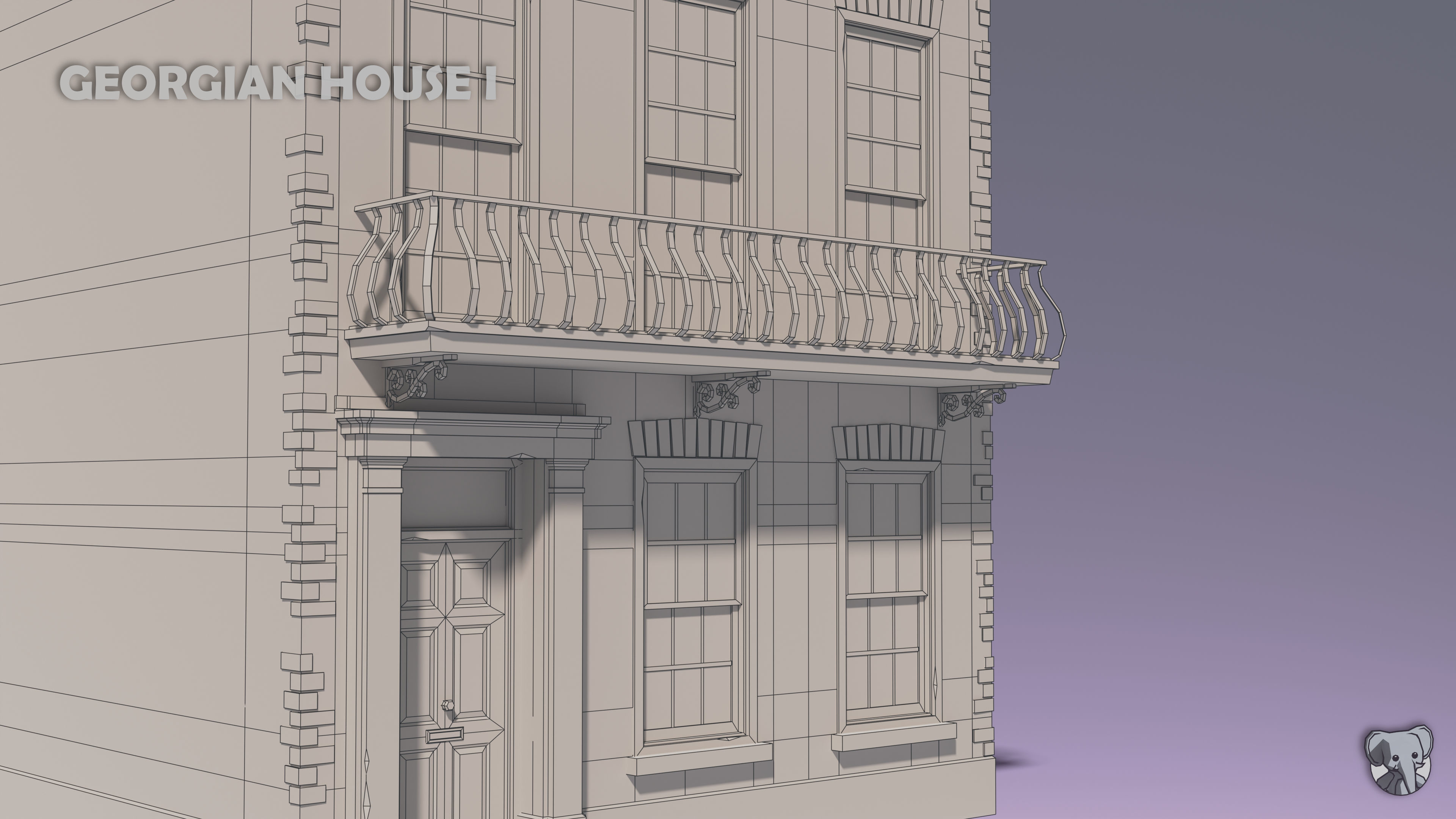3D model Georgian House I VR / AR / low-poly | CGTrader