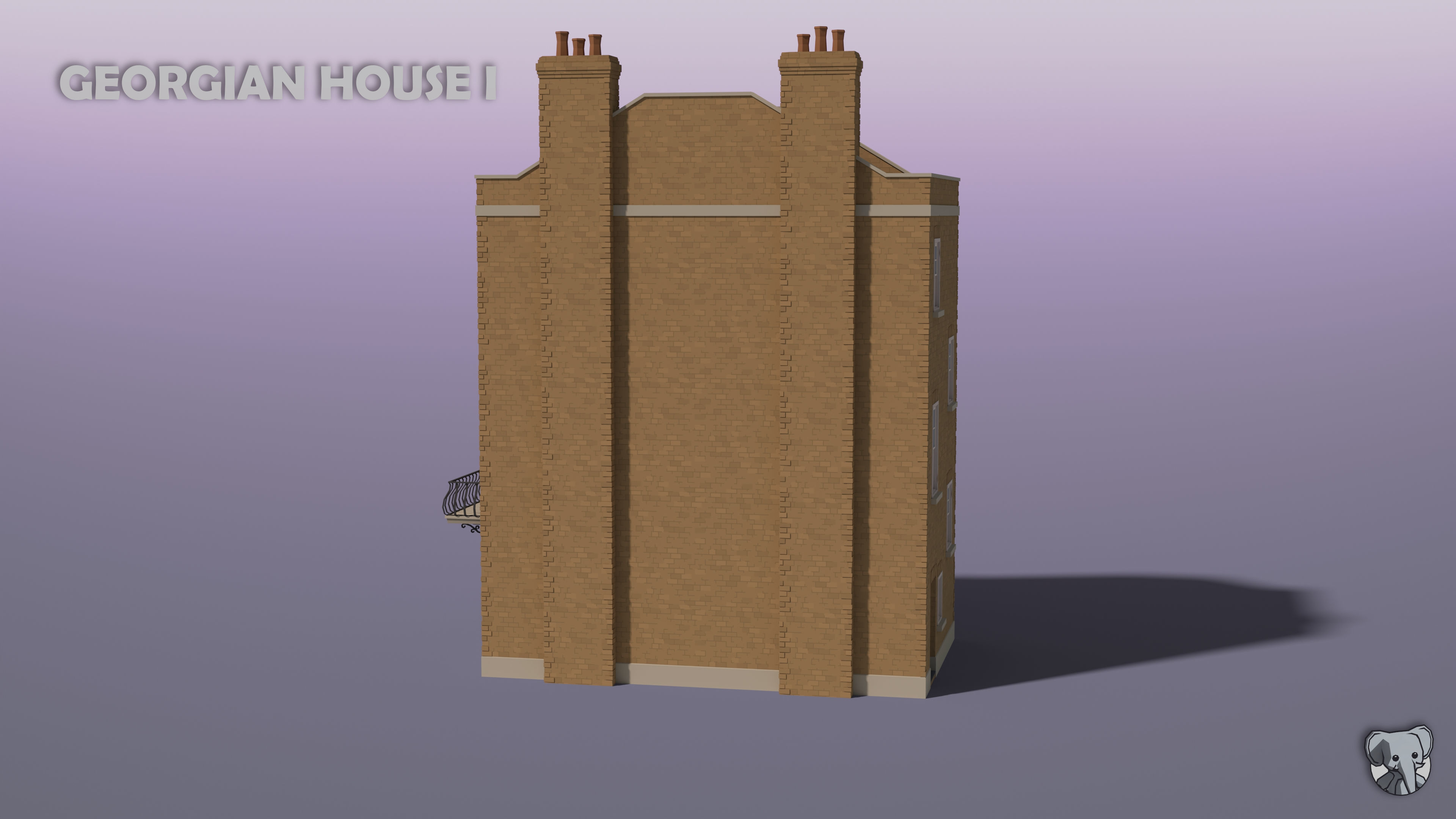 3D model Georgian House I VR / AR / low-poly | CGTrader