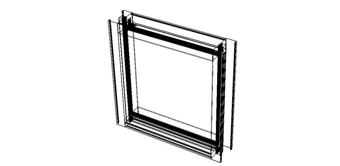 Aluminium Glass Fixed Window 3D model | CGTrader