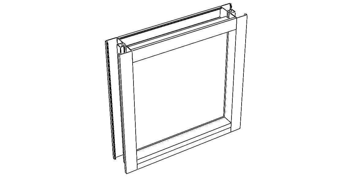 Aluminium Glass Fixed Window 3D model | CGTrader