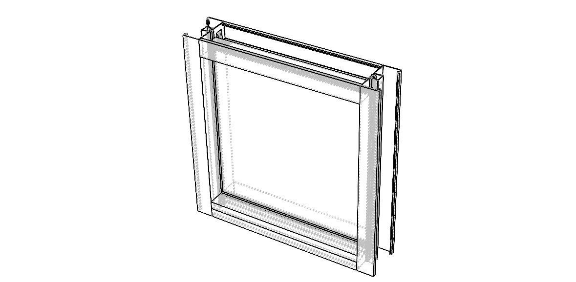 Aluminium Glass Fixed Window 3D model | CGTrader