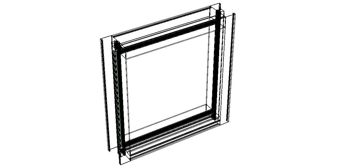 Aluminium Glass Fixed Window 3D model | CGTrader