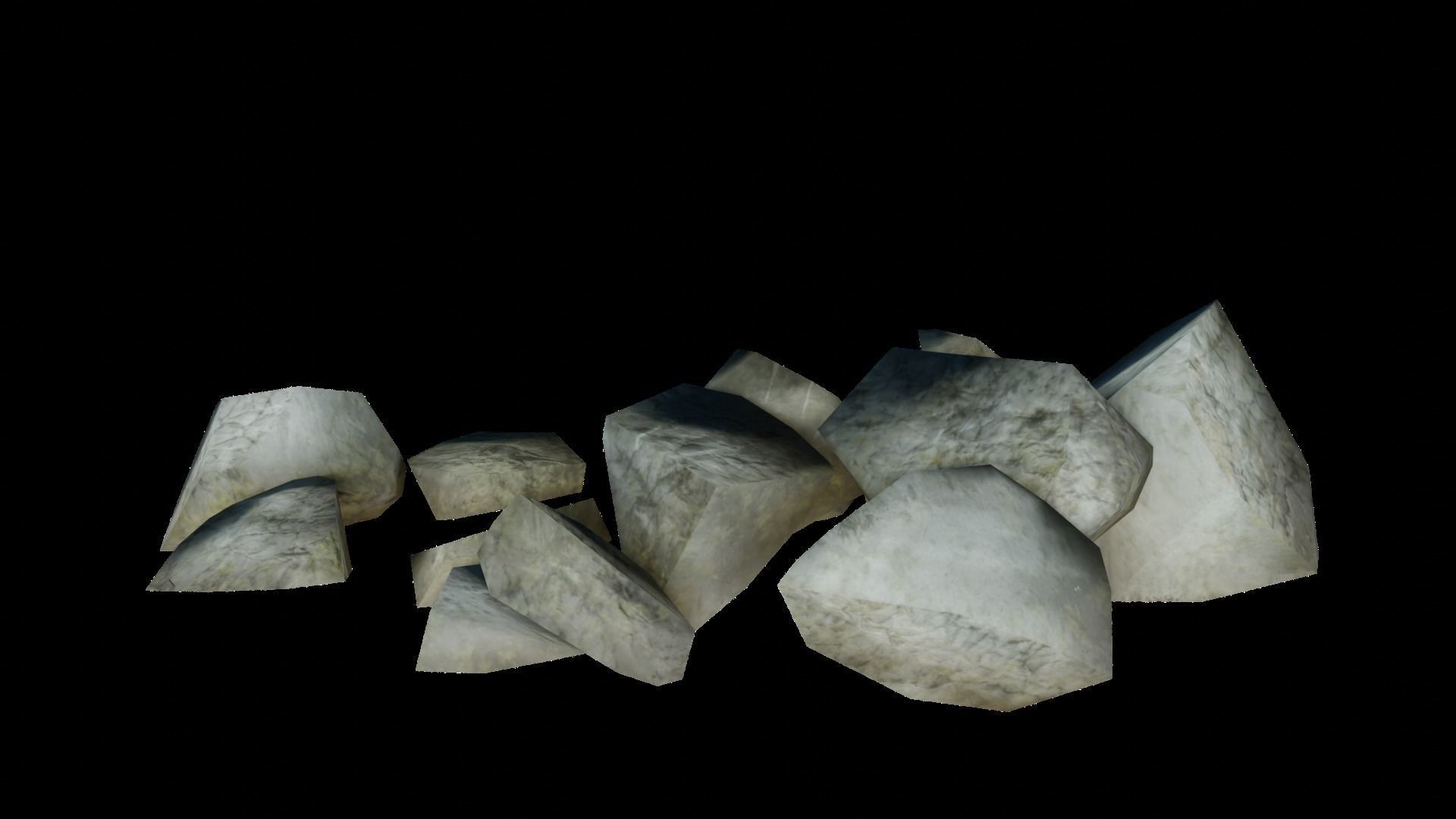 3D model Ancient Stone Ruins - Shrine Pillars Rubble 9 Piece Set VR ...