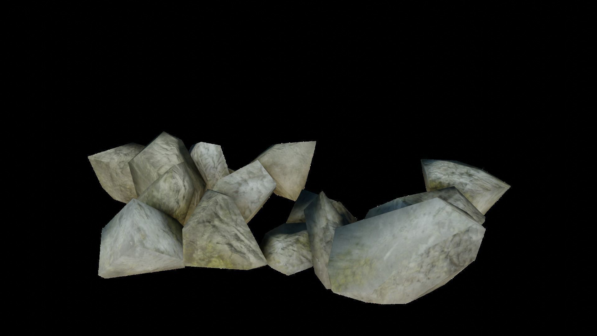 3D model Ancient Stone Ruins - Shrine Pillars Rubble 9 Piece Set VR ...