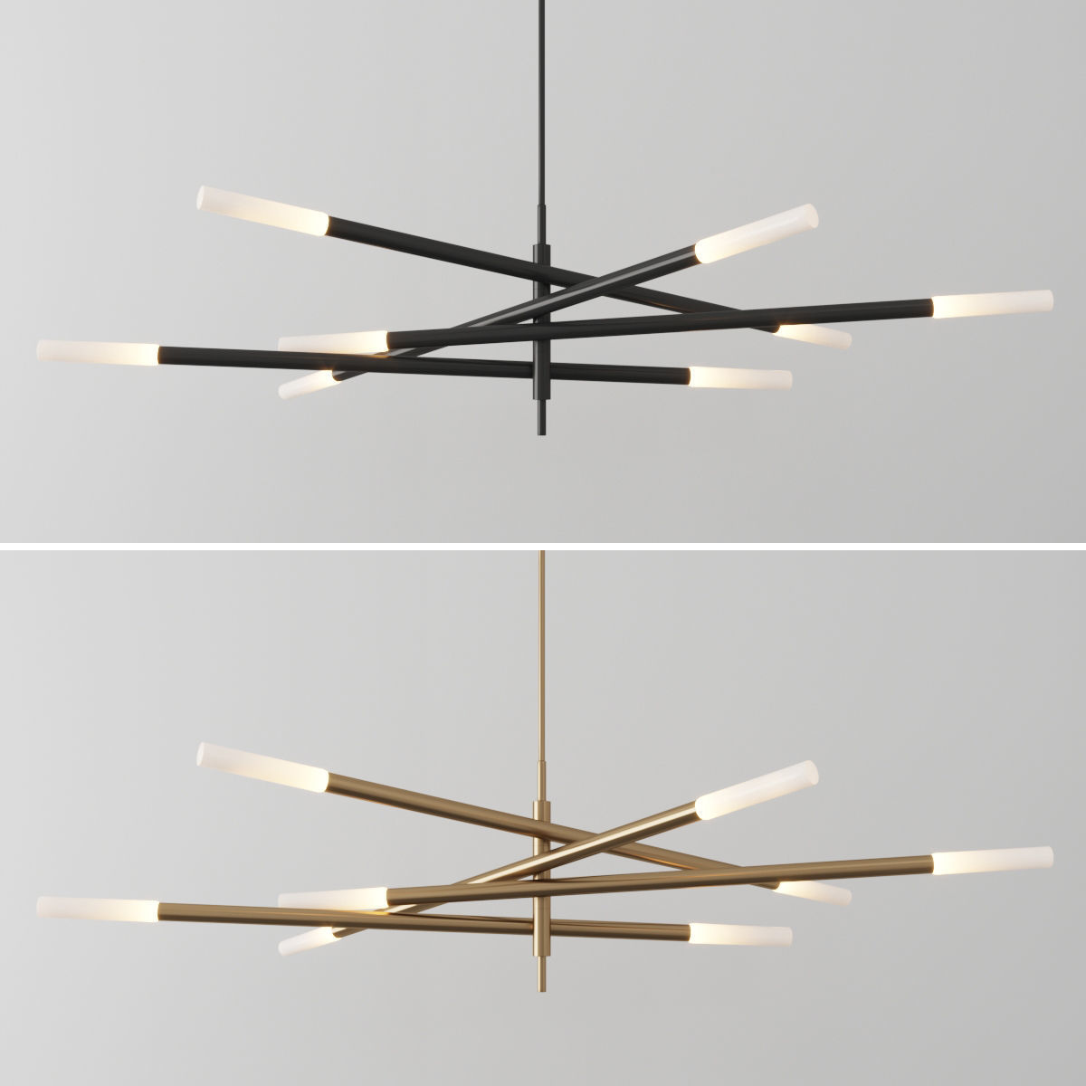 Rousseau Grande Eight Light Articulating Chandelier 3D model | CGTrader