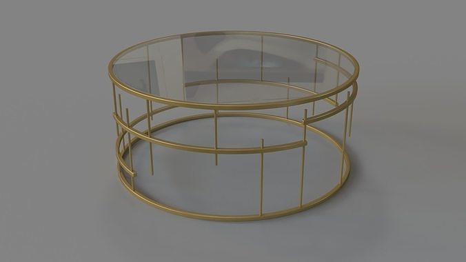 Tiffany Coffee Table Gold 3D model | CGTrader