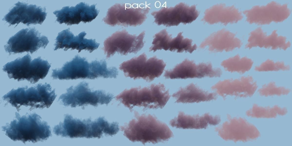 Fluffy Clouds Pack 04 and Cloud Node Shader for Blender 3D model | CGTrader