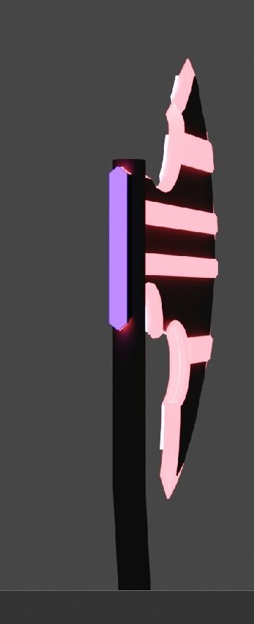 low-poly cyber axe free VR / AR / low-poly 3D model | CGTrader