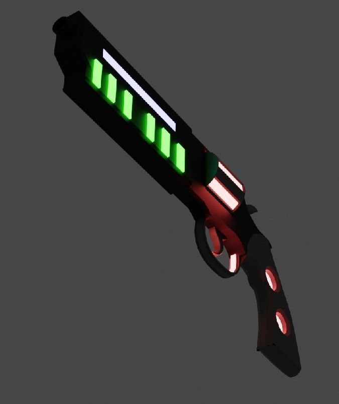 3D model low-poly cyber revolver VR / AR / low-poly | CGTrader