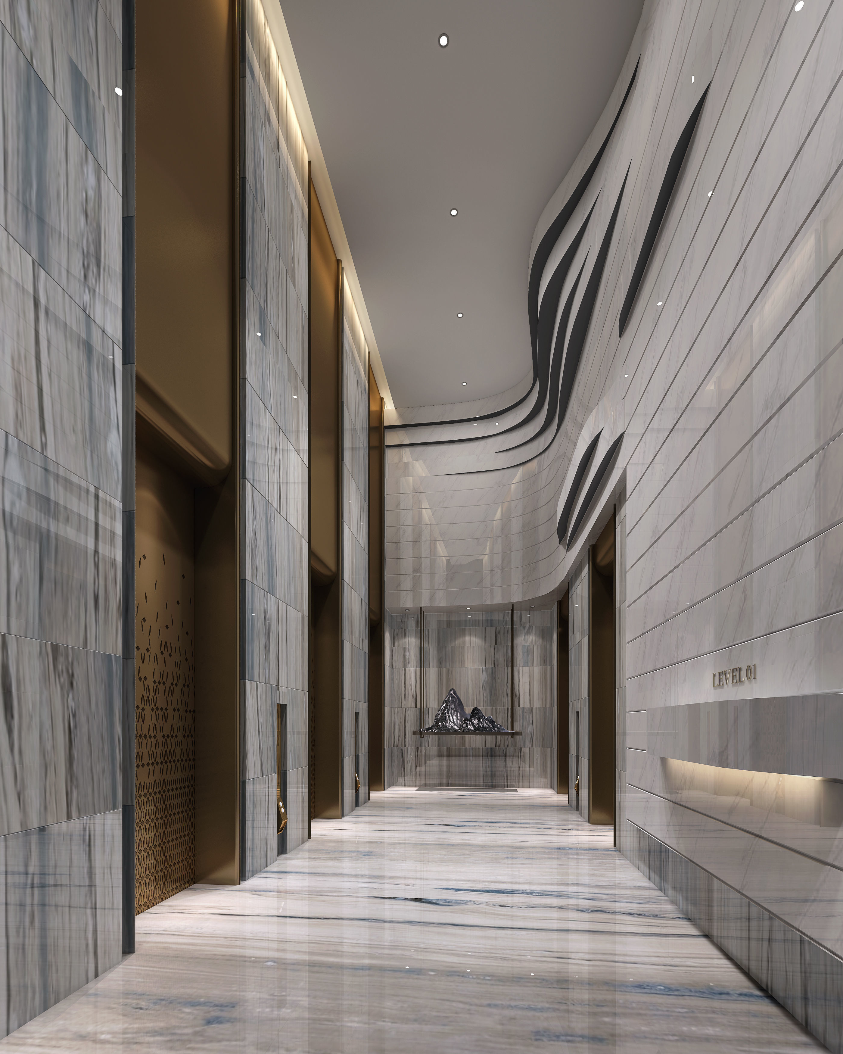 Mercure Hotel lift-Lobby 3D model 3D model | CGTrader