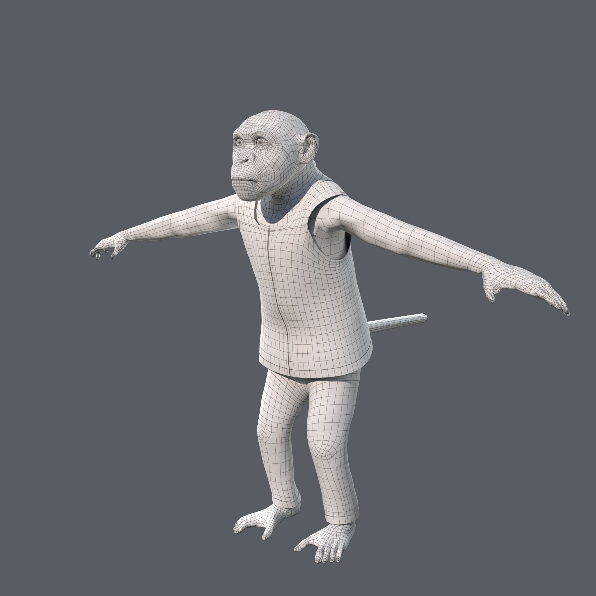 Cartoon Monkey NoRig 3D model | CGTrader