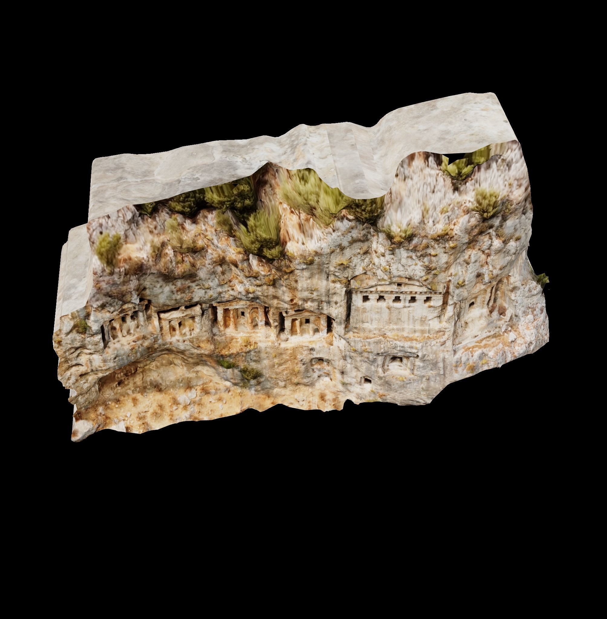 Model of Lycian ancient King Tombs in Dalyan Turkey 3D model 3D ...