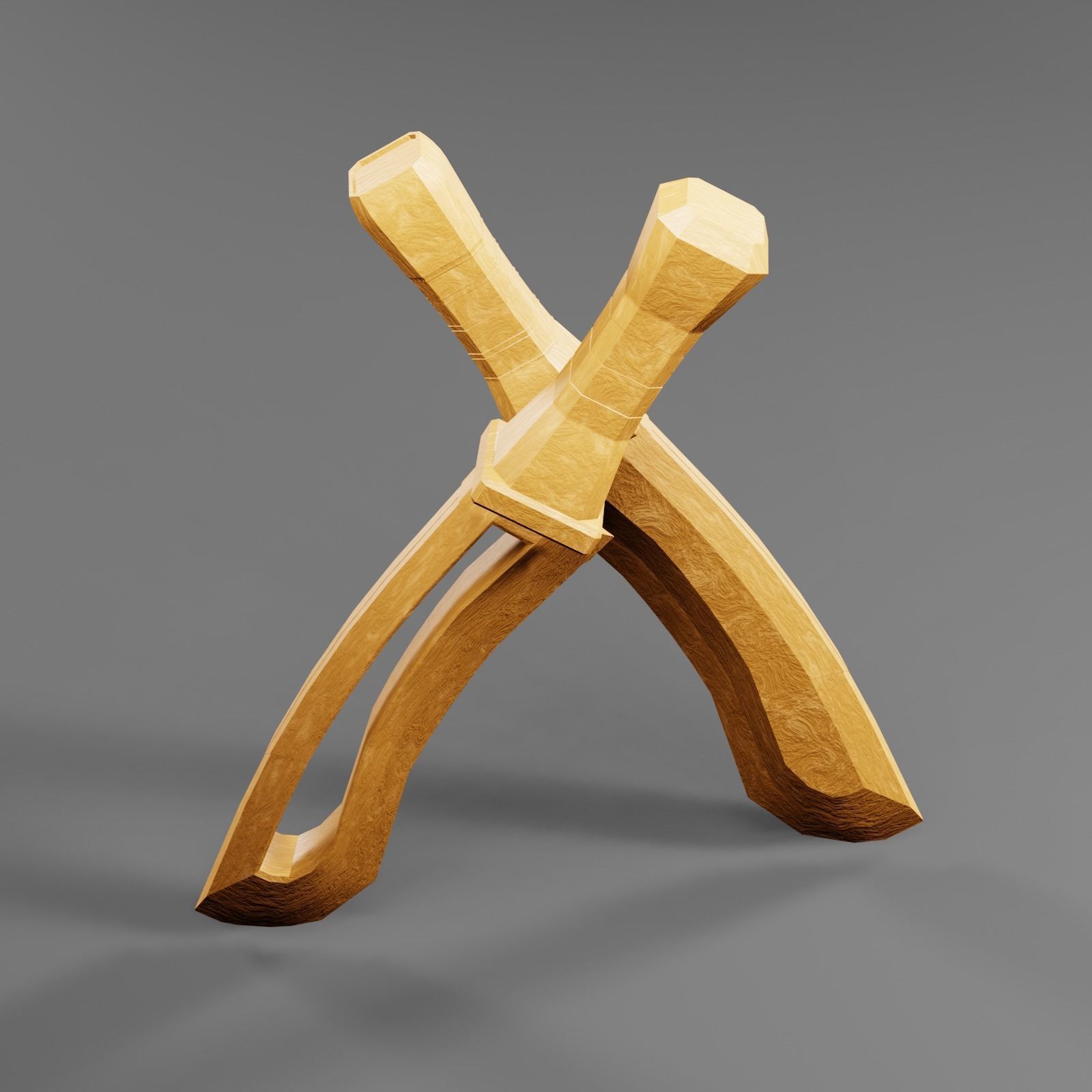 3D model Wooden Sword Type E2 VR / AR / low-poly | CGTrader
