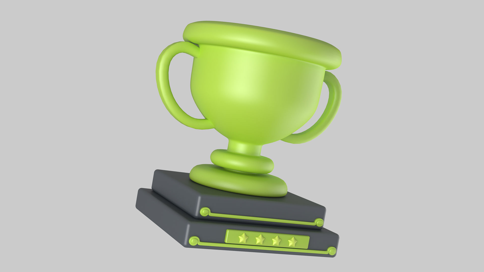 Cartoon trophy prize prize trofy cup champion 3D model | CGTrader
