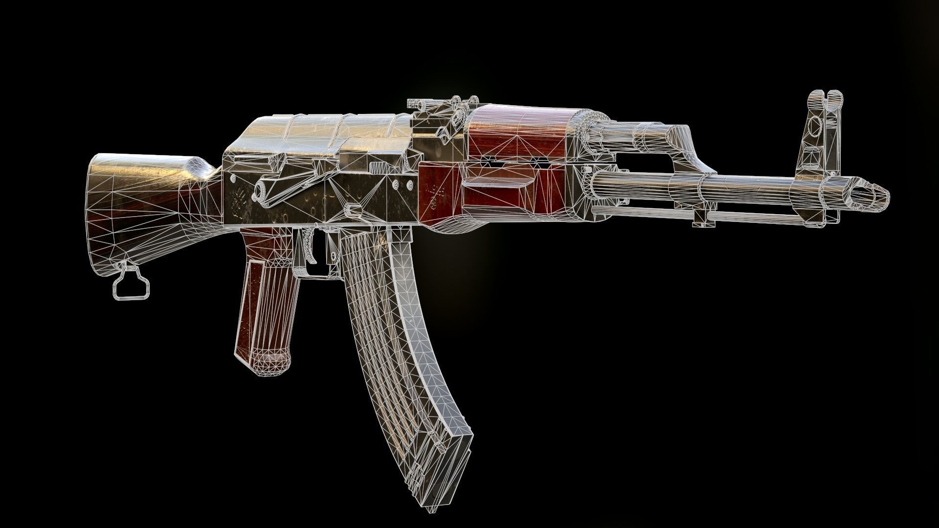 3D model AKM74 ak - rifle VR / AR / low-poly | CGTrader