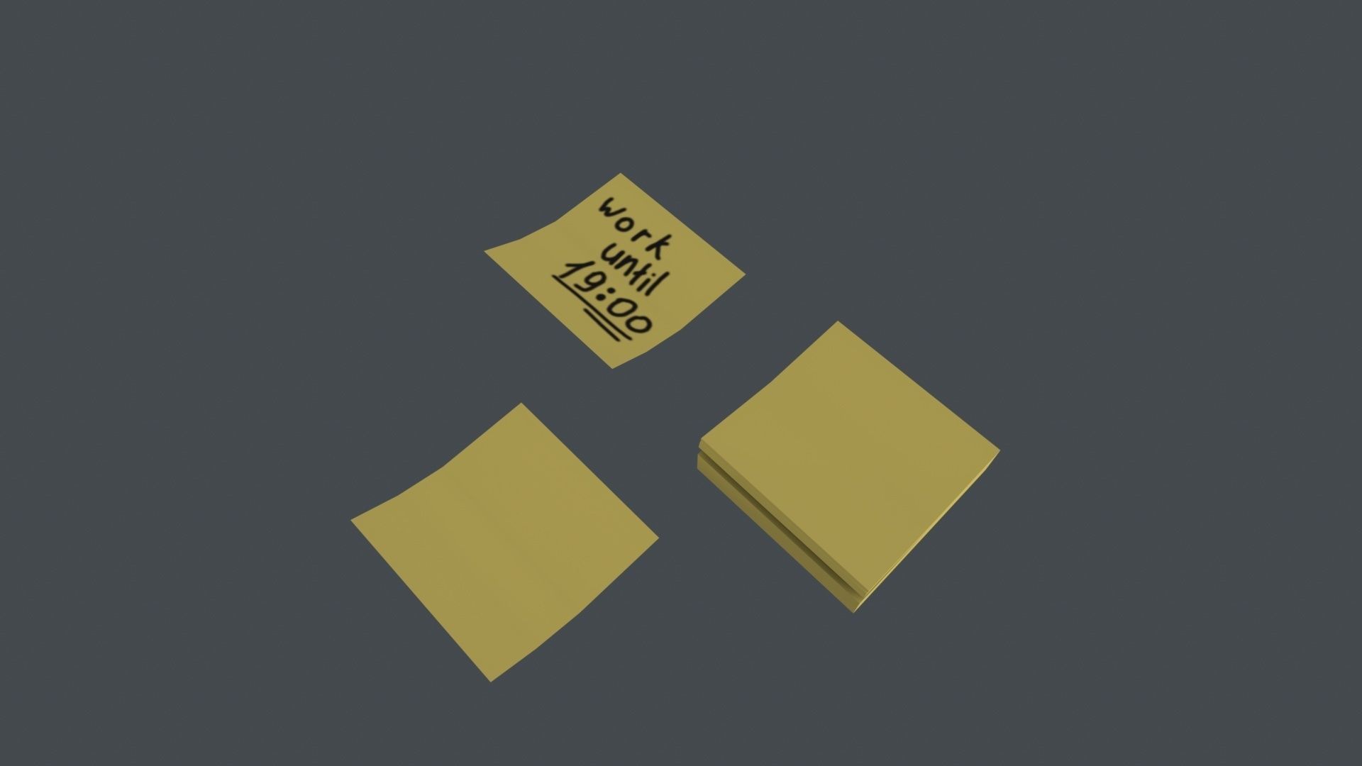 3D model Sticky Notes 3D Model VR / AR / low-poly | CGTrader