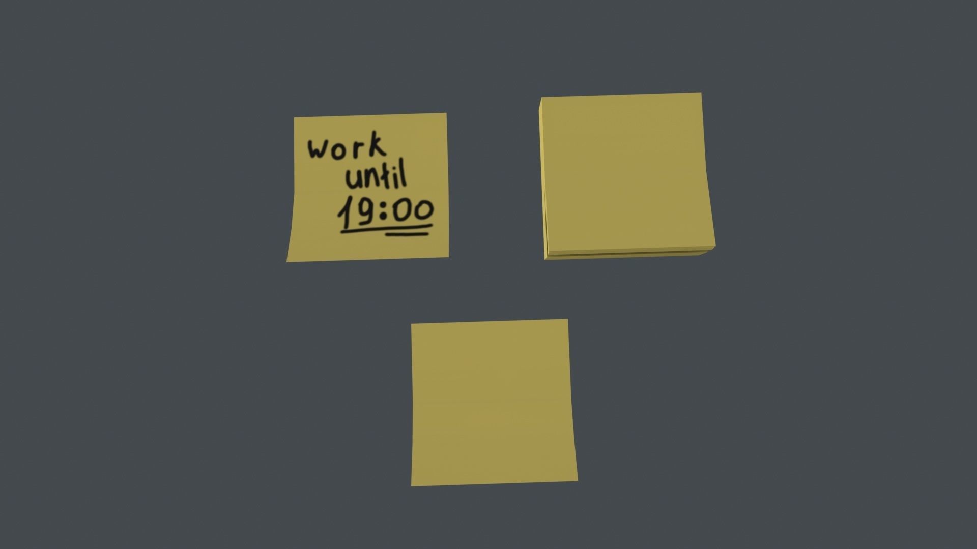 3D model Sticky Notes 3D Model VR / AR / low-poly | CGTrader
