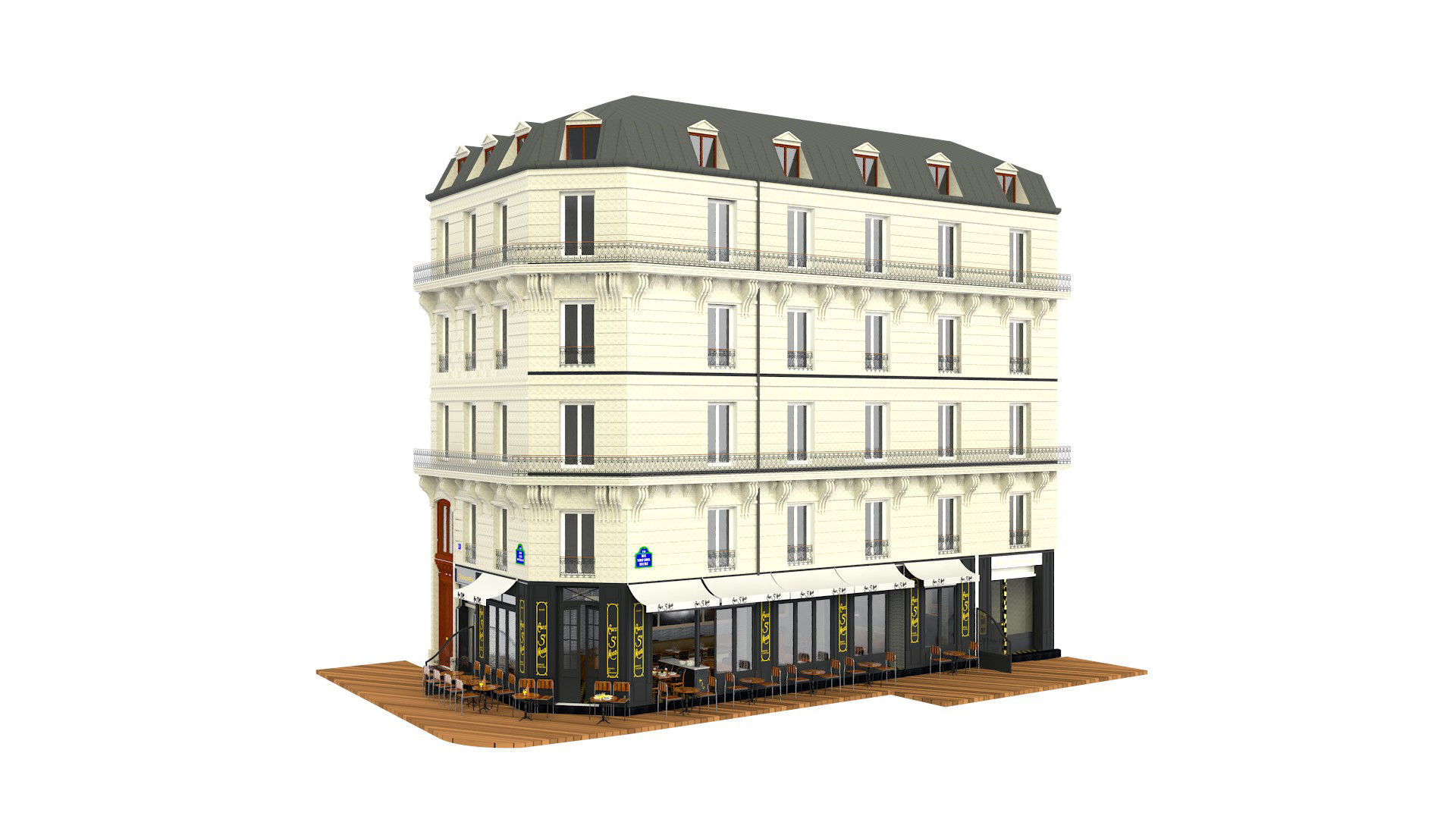 French Restaurant 3D model | CGTrader