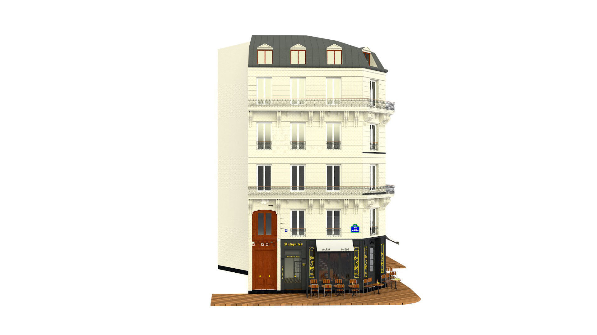French Restaurant 3D model | CGTrader