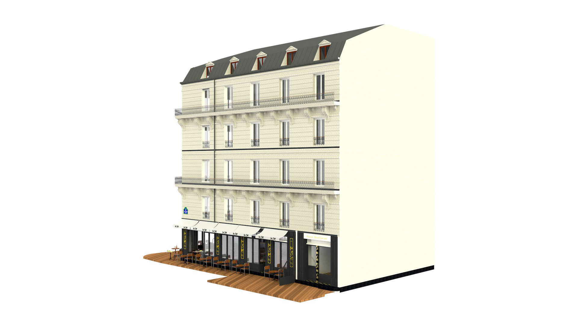 French Restaurant 3D model | CGTrader