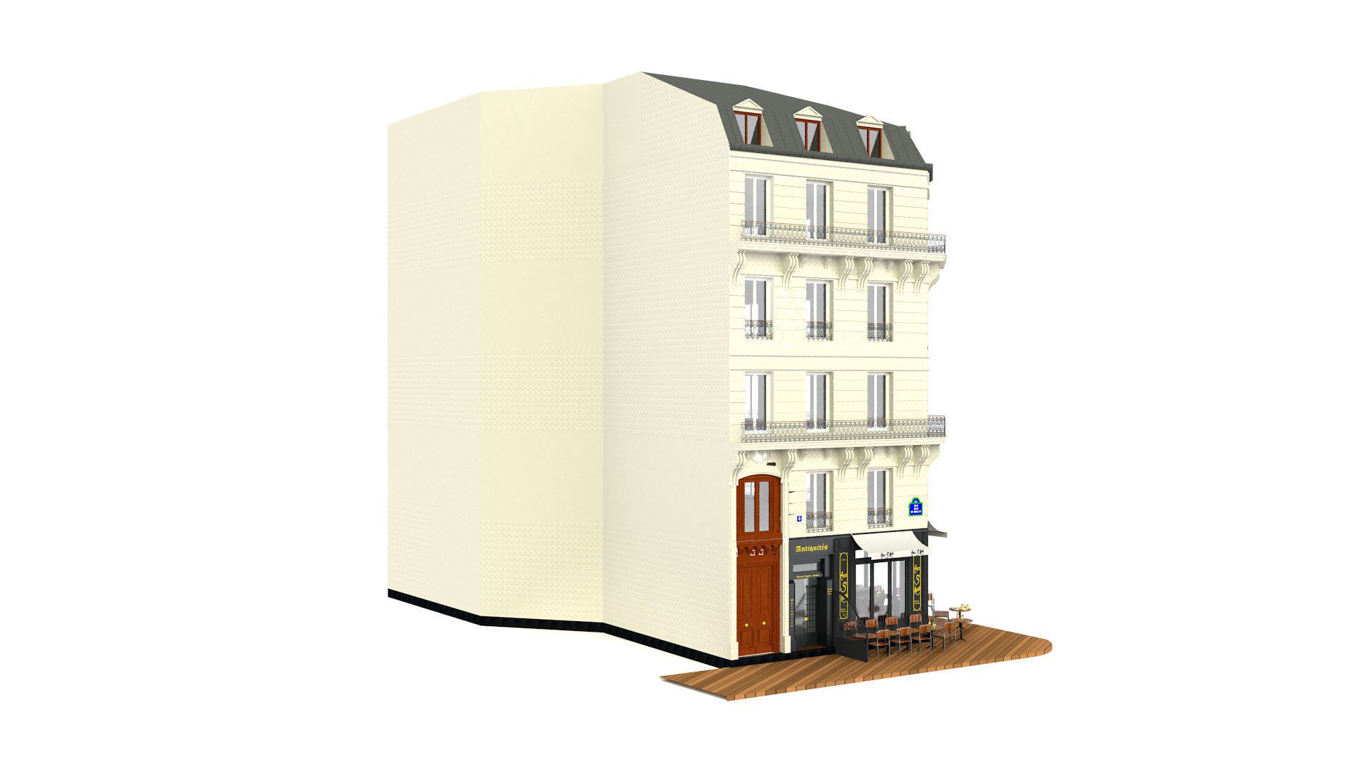 French Restaurant 3D model | CGTrader