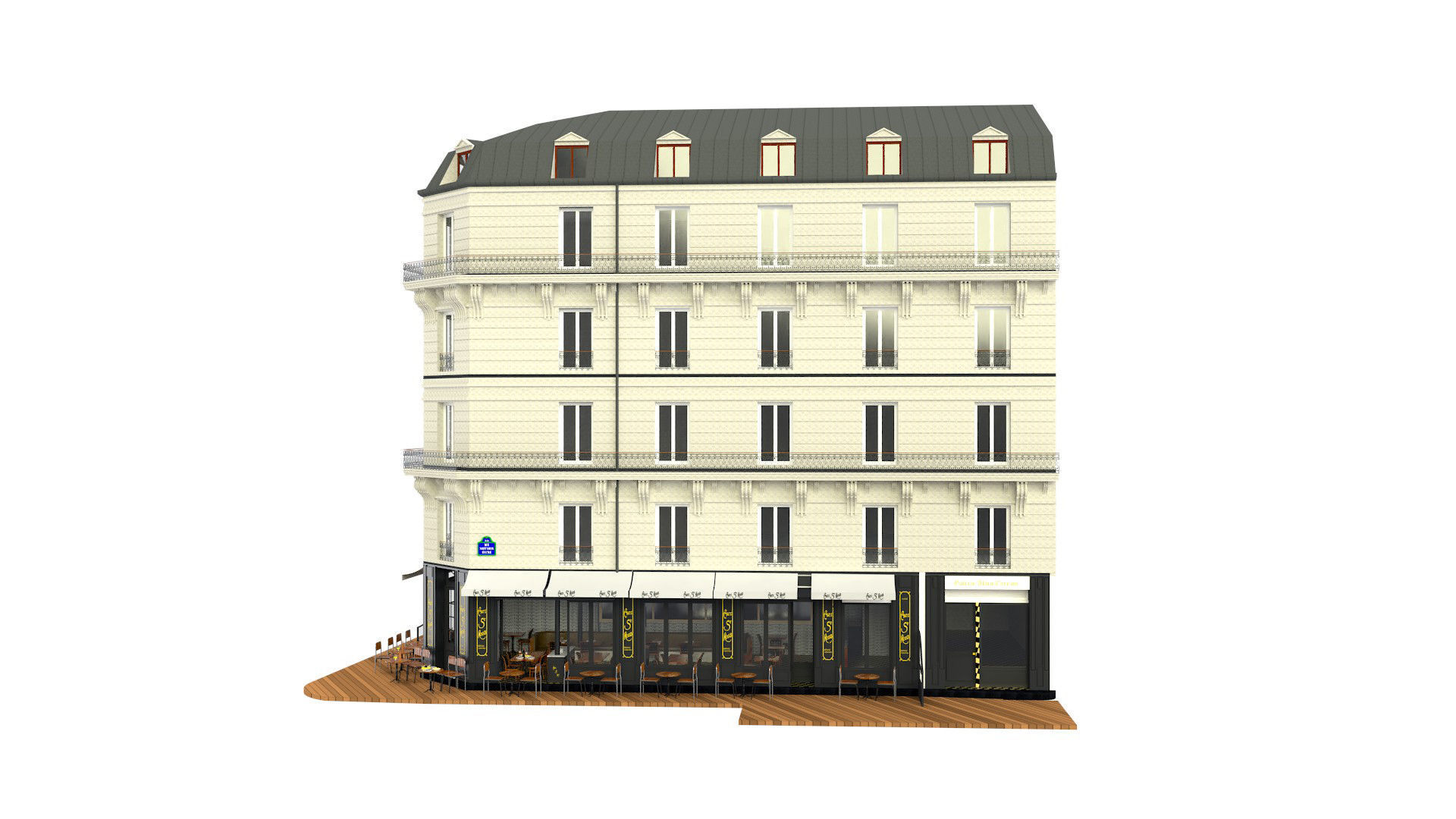 French Restaurant 3D model | CGTrader