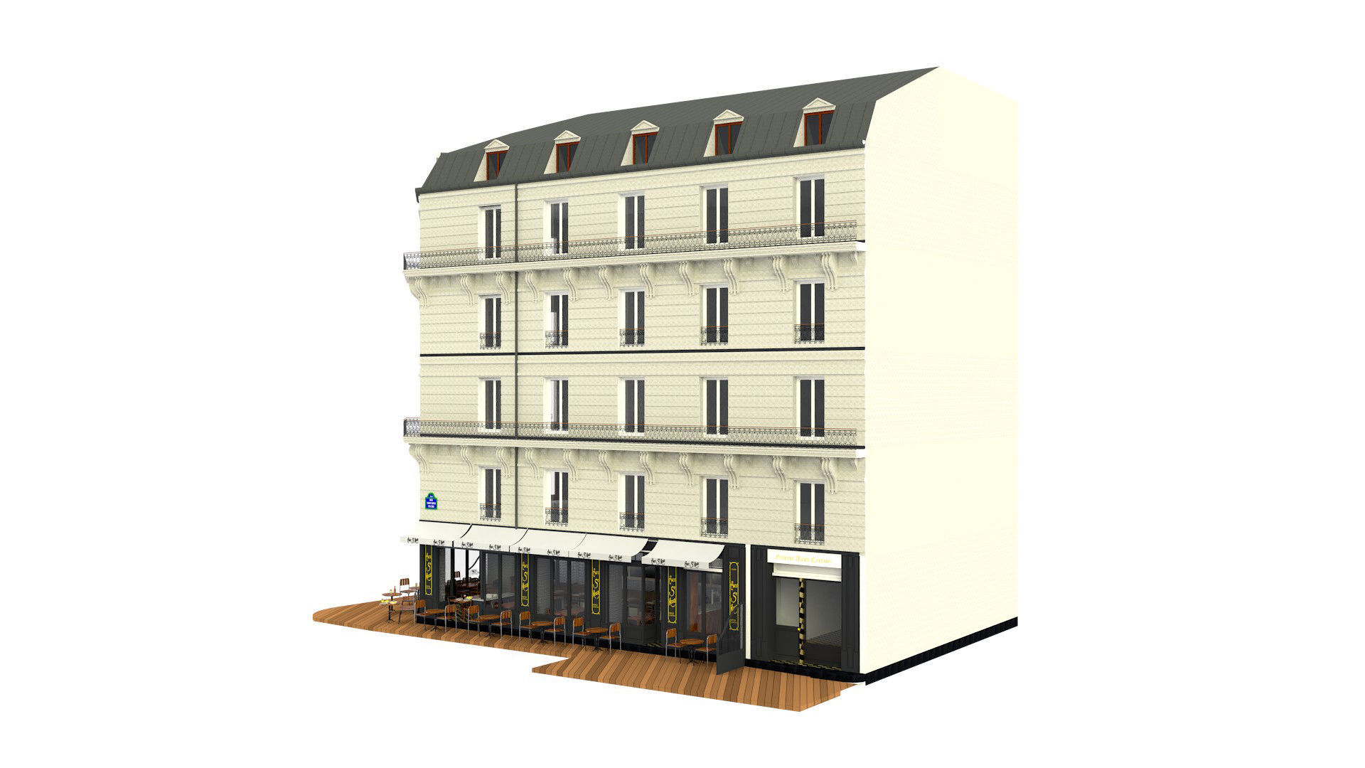 French Restaurant 3D model | CGTrader