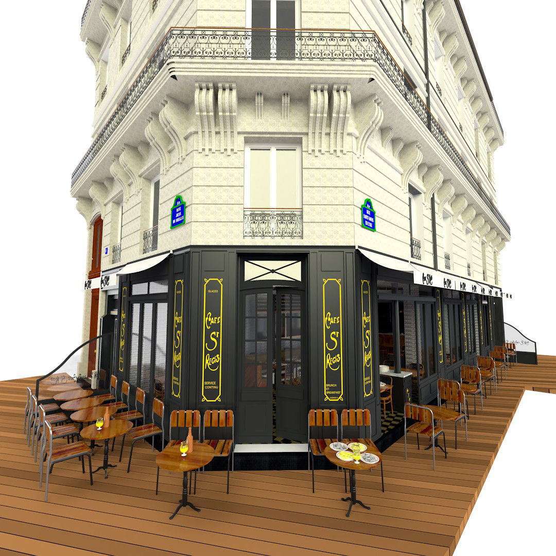 French Restaurant 3D model | CGTrader
