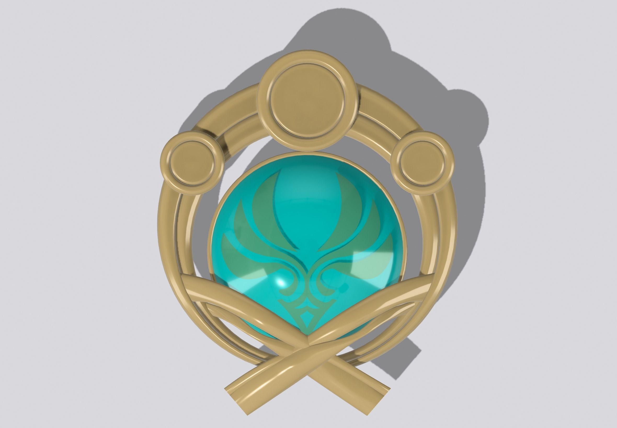 Inazuma Anemo Vision Genshin Impact 3D model 3D printable | CGTrader