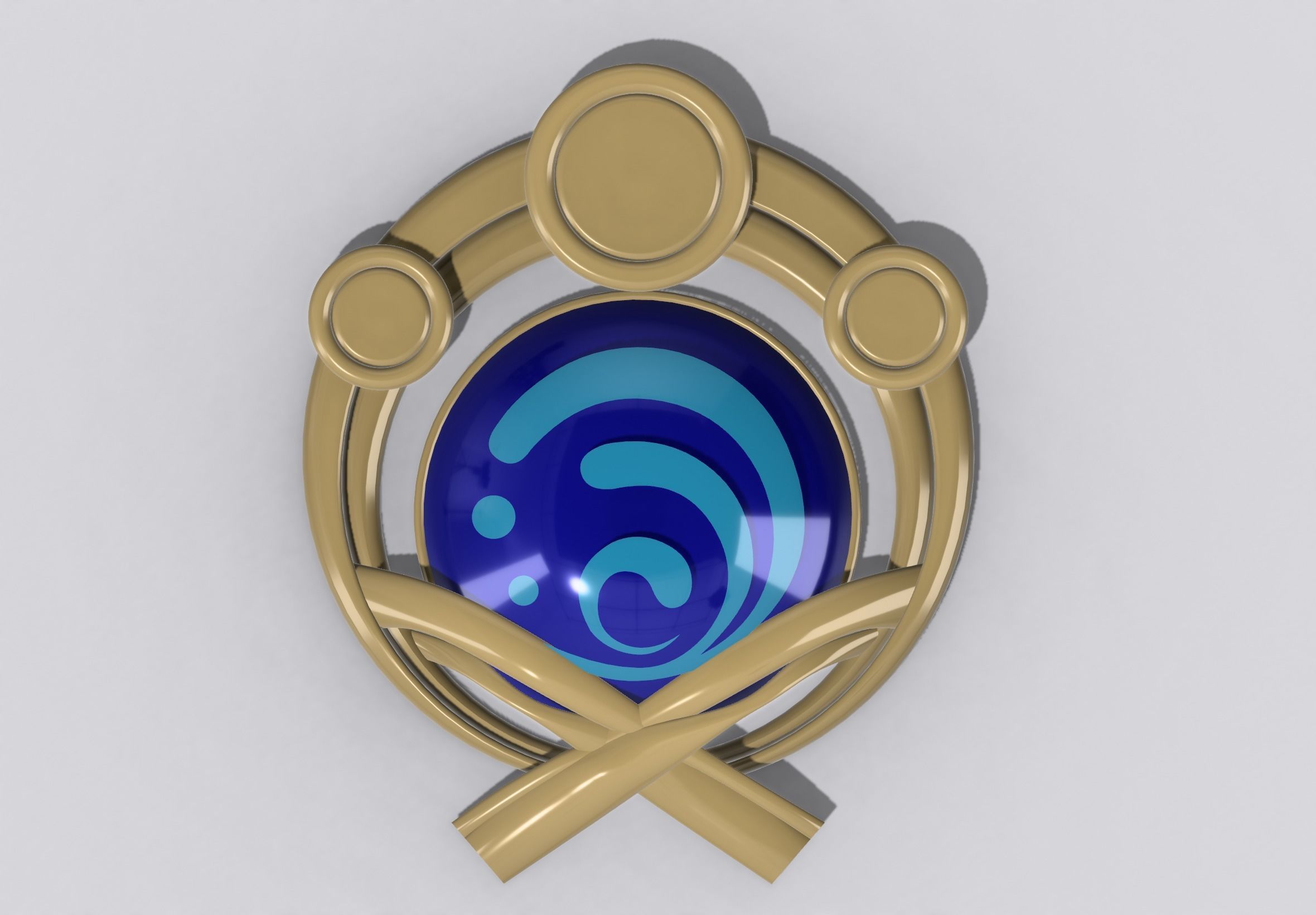 Inazuma Hydro Vision Genshin Impact 3D model 3D printable | CGTrader