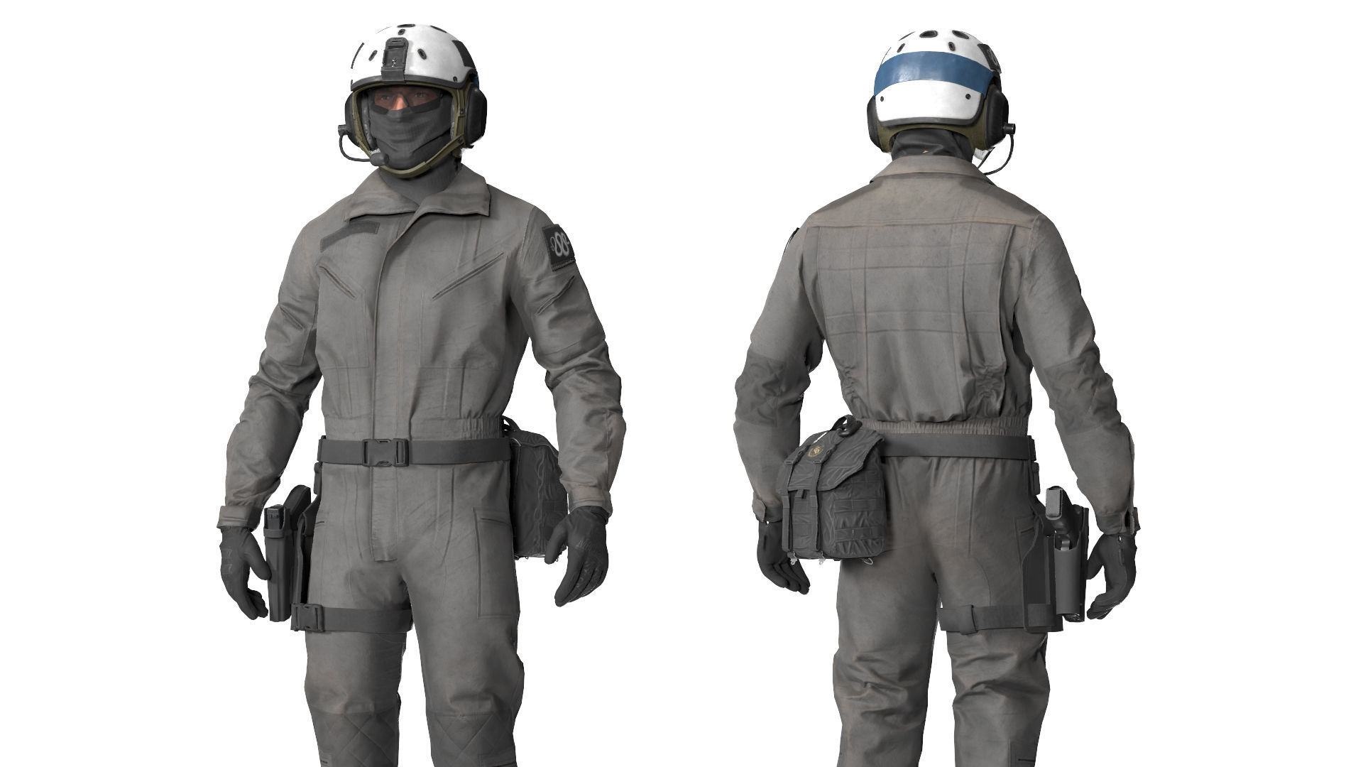 3D model SCIFI XOF Special Operations Uniform VR / AR / low-poly | CGTrader