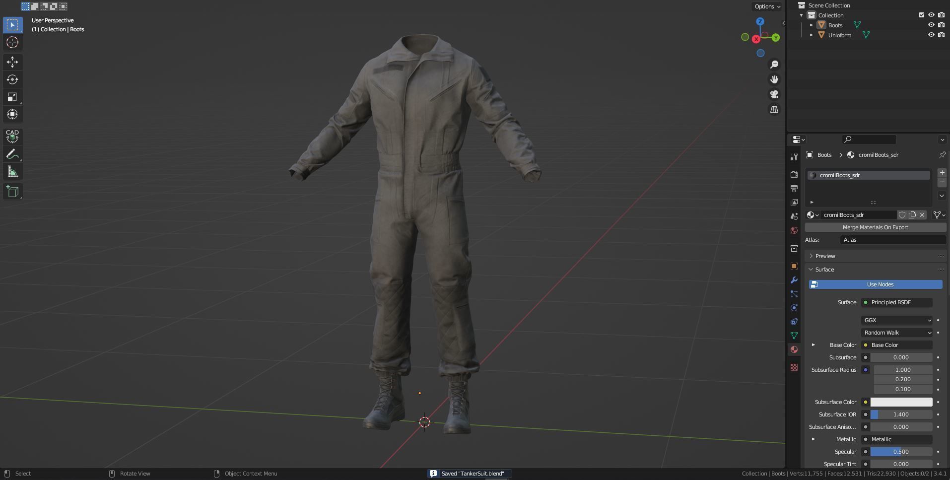 3D model SCIFI XOF Special Operations Uniform VR / AR / low-poly | CGTrader