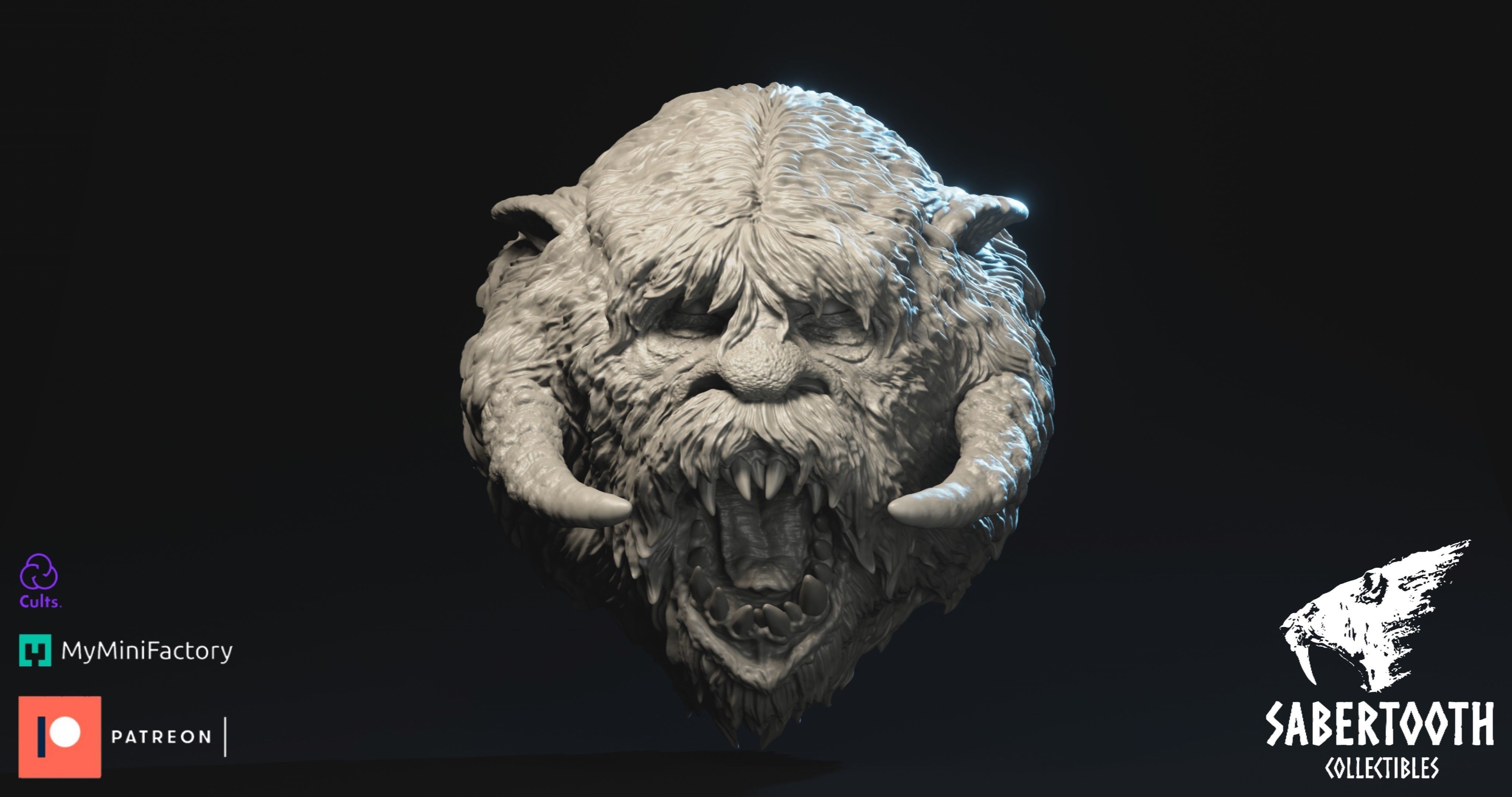 Star Wars Wampa Magnet Head 3D model 3D printable | CGTrader