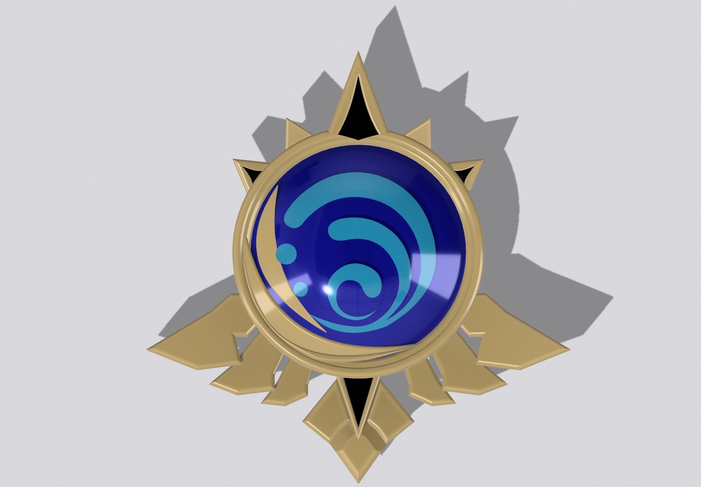 Mondstadt Hydro Vision Genshin Impact 3D model 3D printable | CGTrader