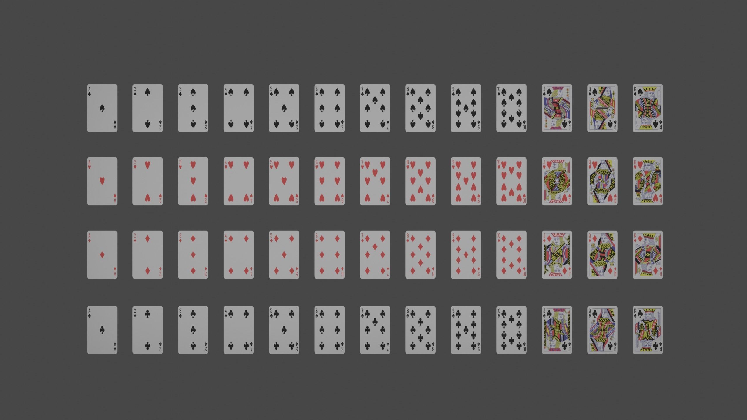 3D model playing cards pack VR / AR / low-poly | CGTrader