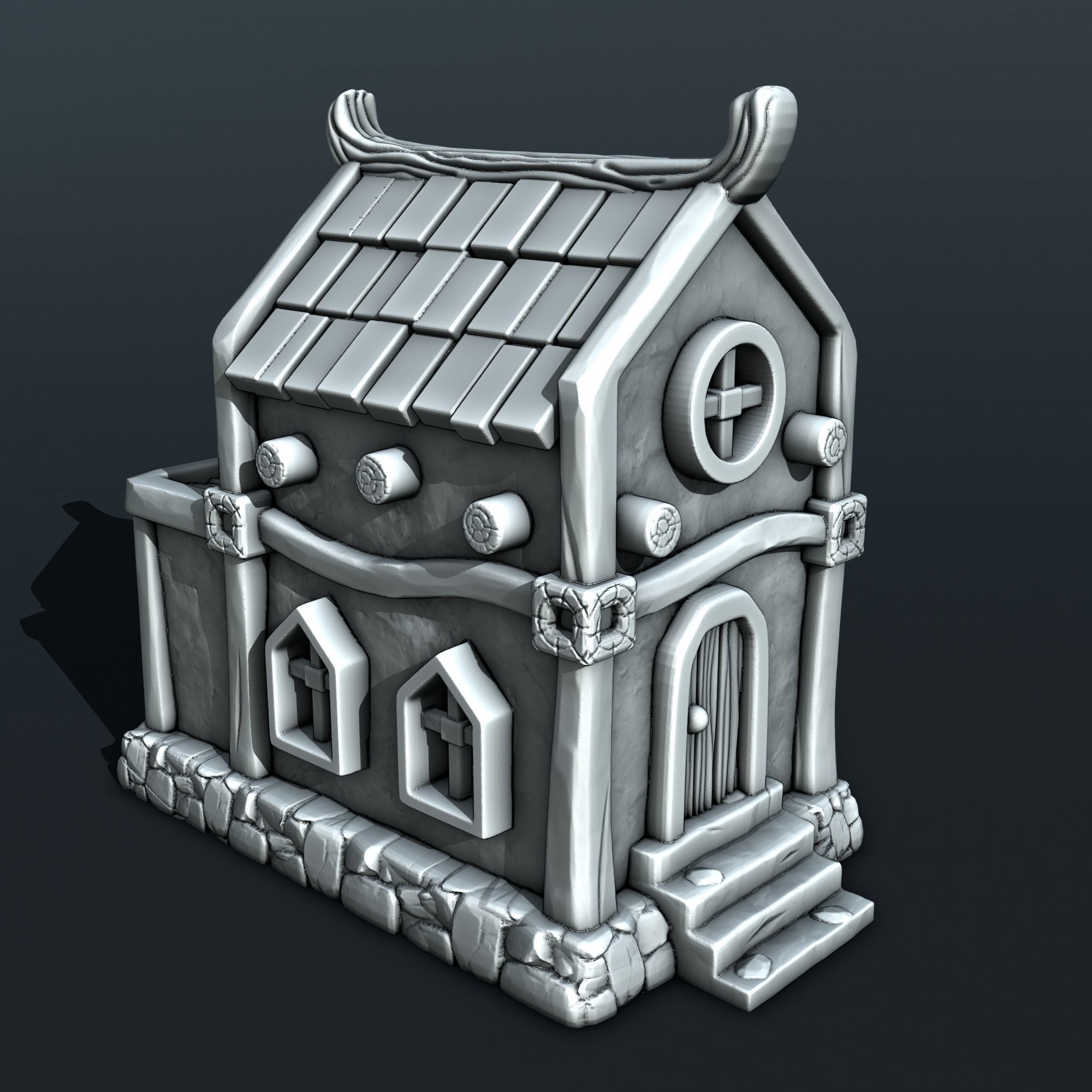 medieval house 3D model 3D printable | CGTrader