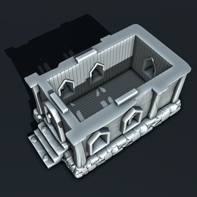 medieval house 3D model 3D printable | CGTrader