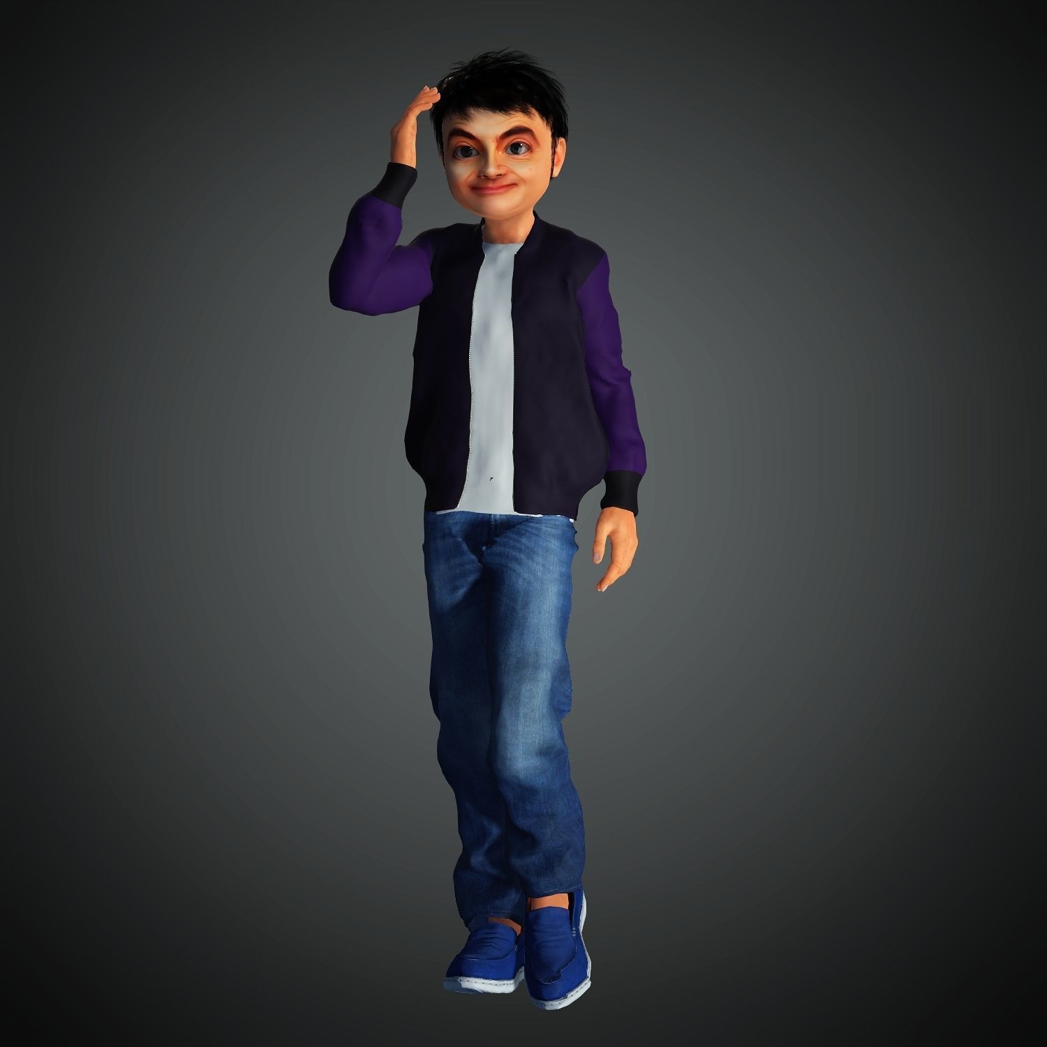 Mr Bean 3D Cartoon Character Model Blender Maya Iclone 3D model ...