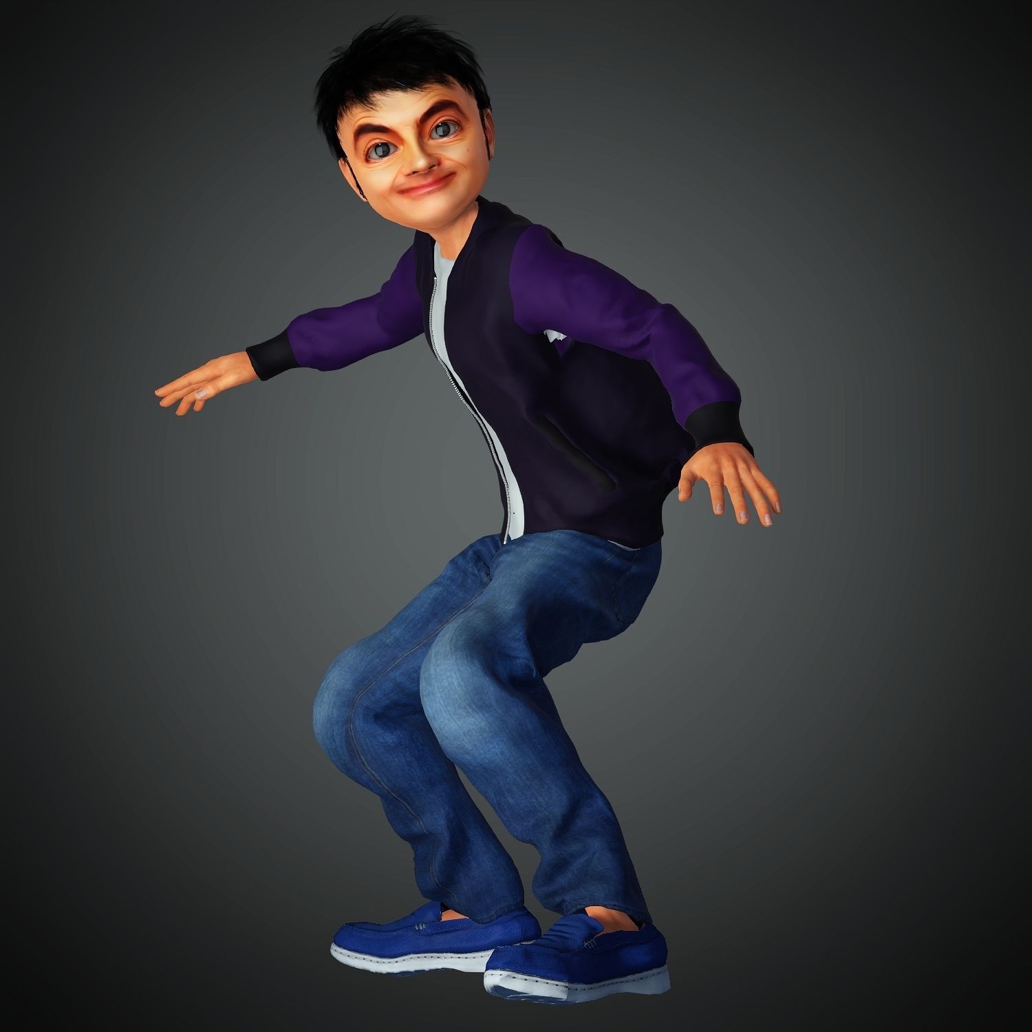 Mr Bean 3D Cartoon Character Model Blender Maya Iclone 3D model ...