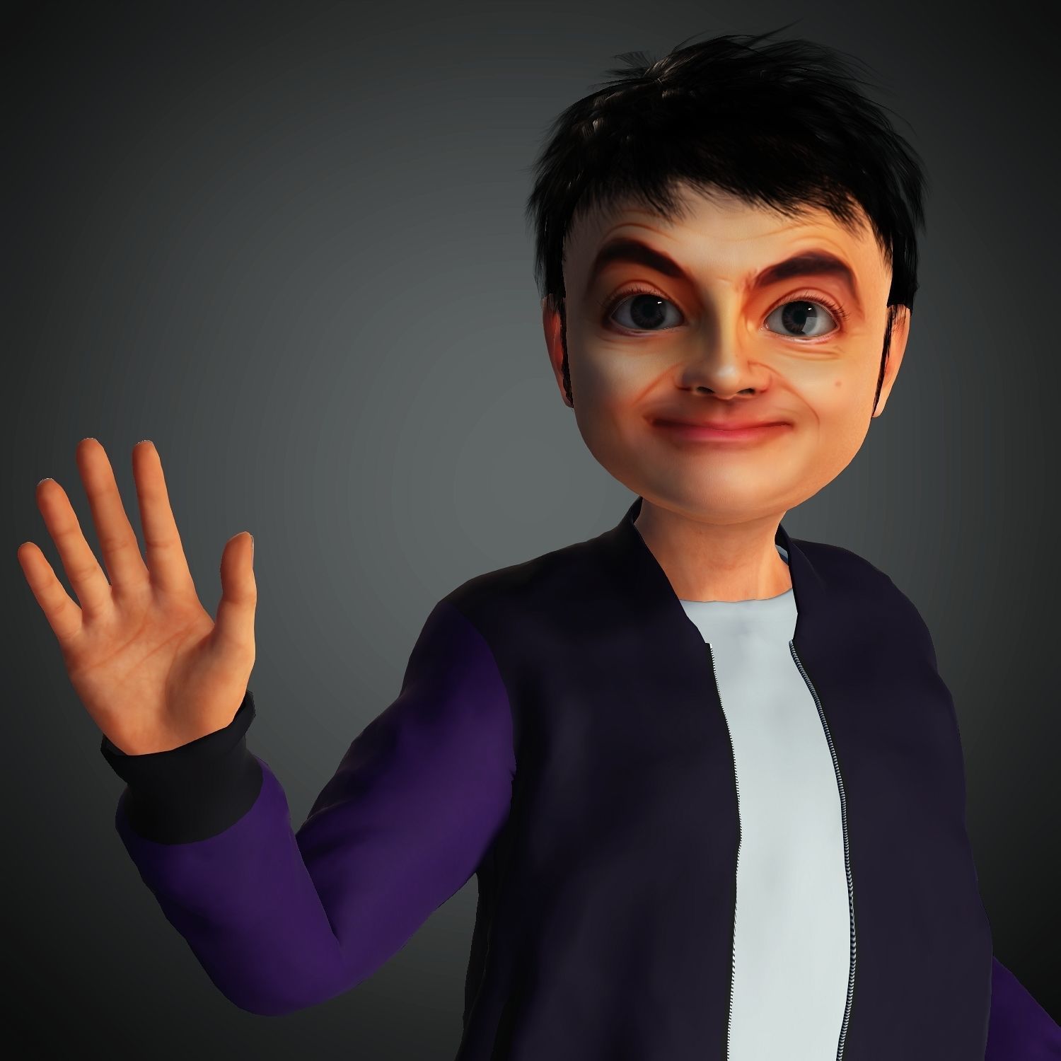 Mr Bean 3D Cartoon Character Model Blender Maya Iclone 3D model ...