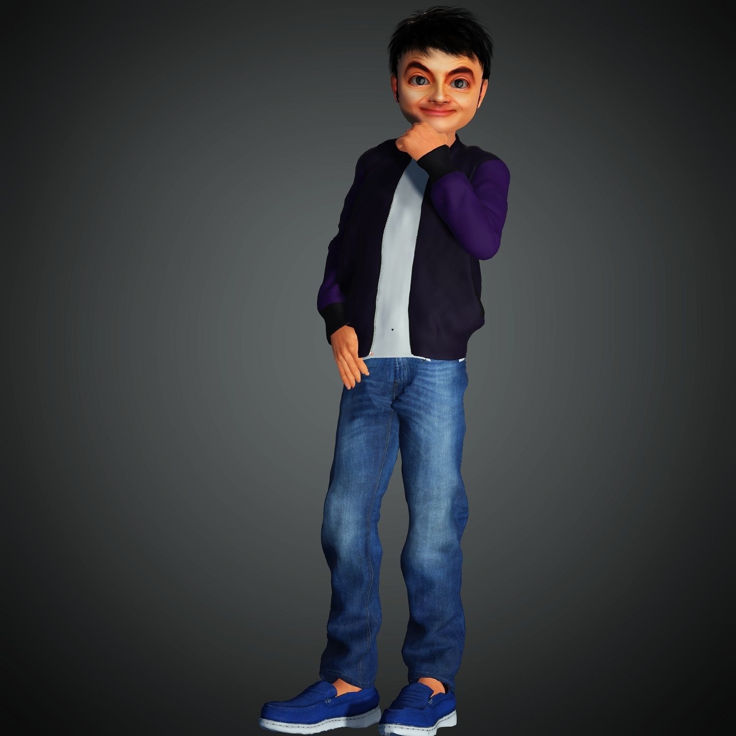 Mr Bean 3D Cartoon Character Model Blender Maya Iclone 3D model ...