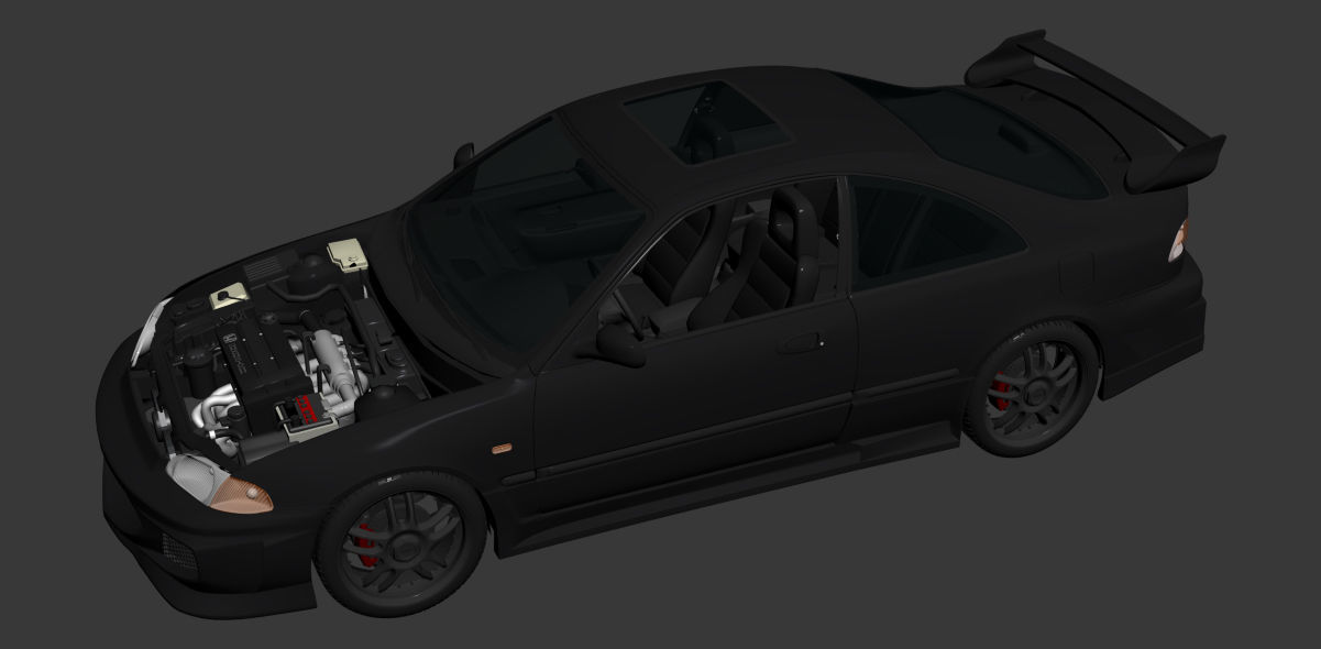 Honda Civic EJ1 Coupe - The Fast and the Furious 3D model | CGTrader