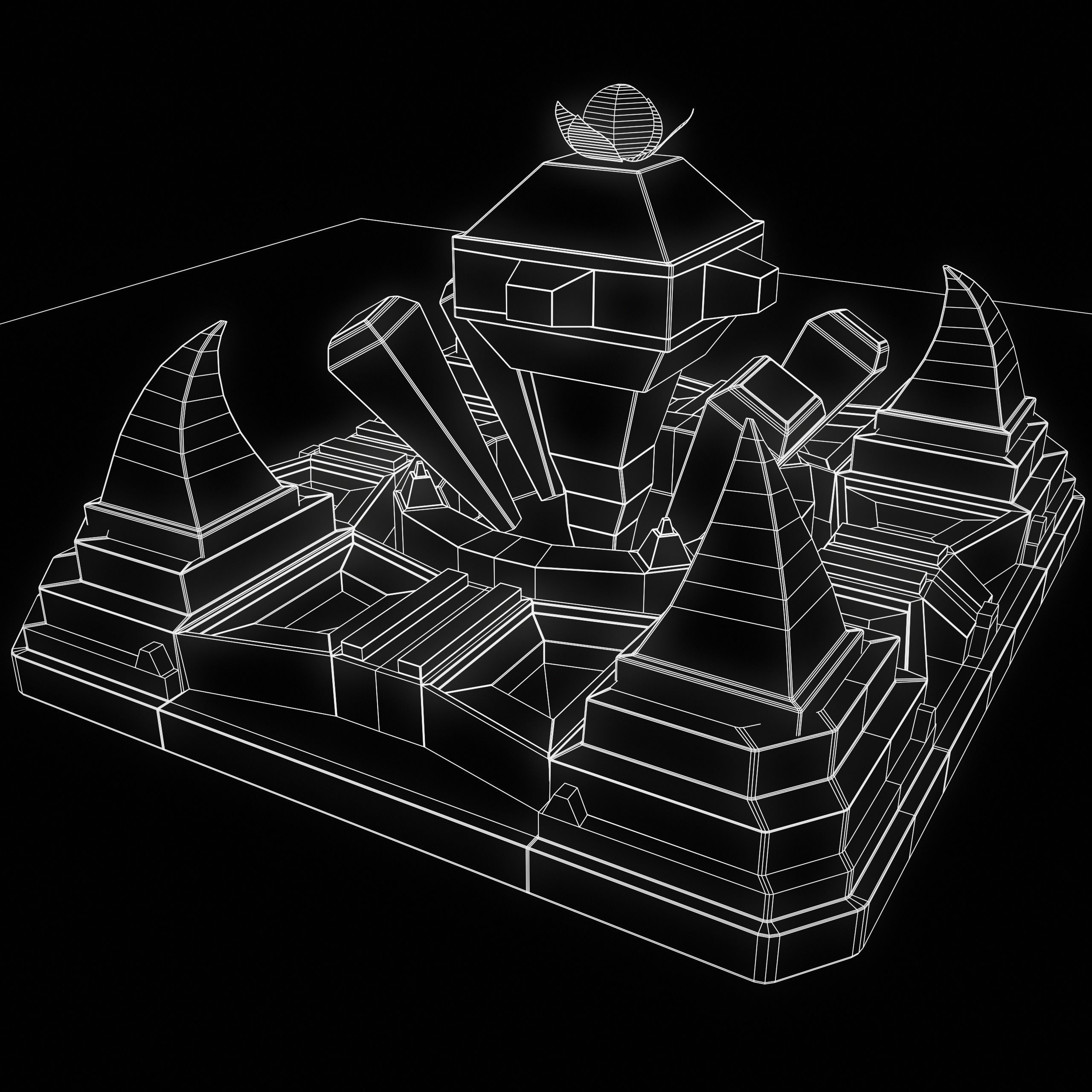 3D model Crystal Mountain With PBR texturing VR / AR / low-poly | CGTrader