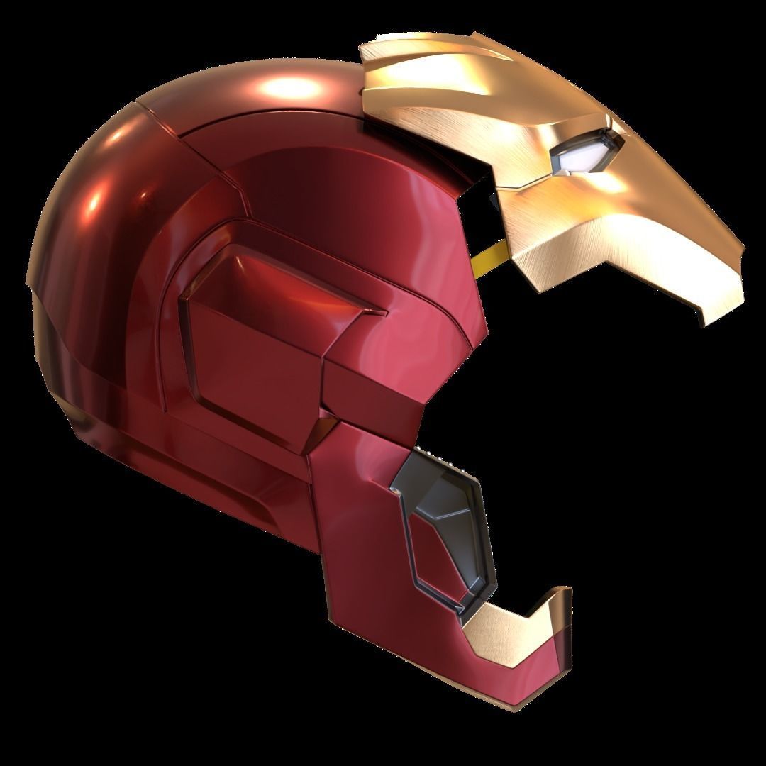 Iron man MK 45 helmet with FULL inner details and motorization 3D model ...