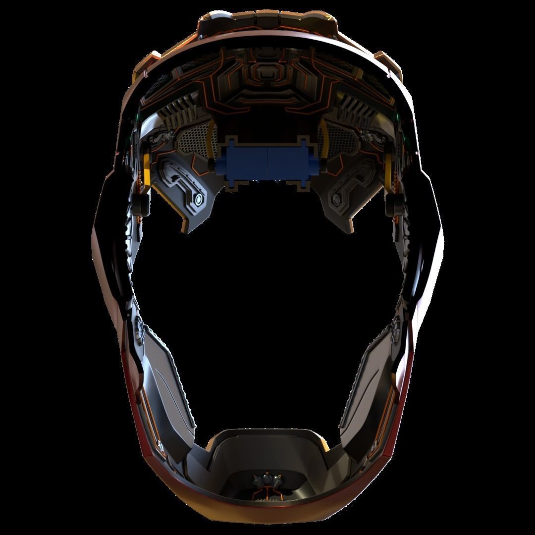 Iron man MK 45 helmet with FULL inner details and motorization 3D model ...