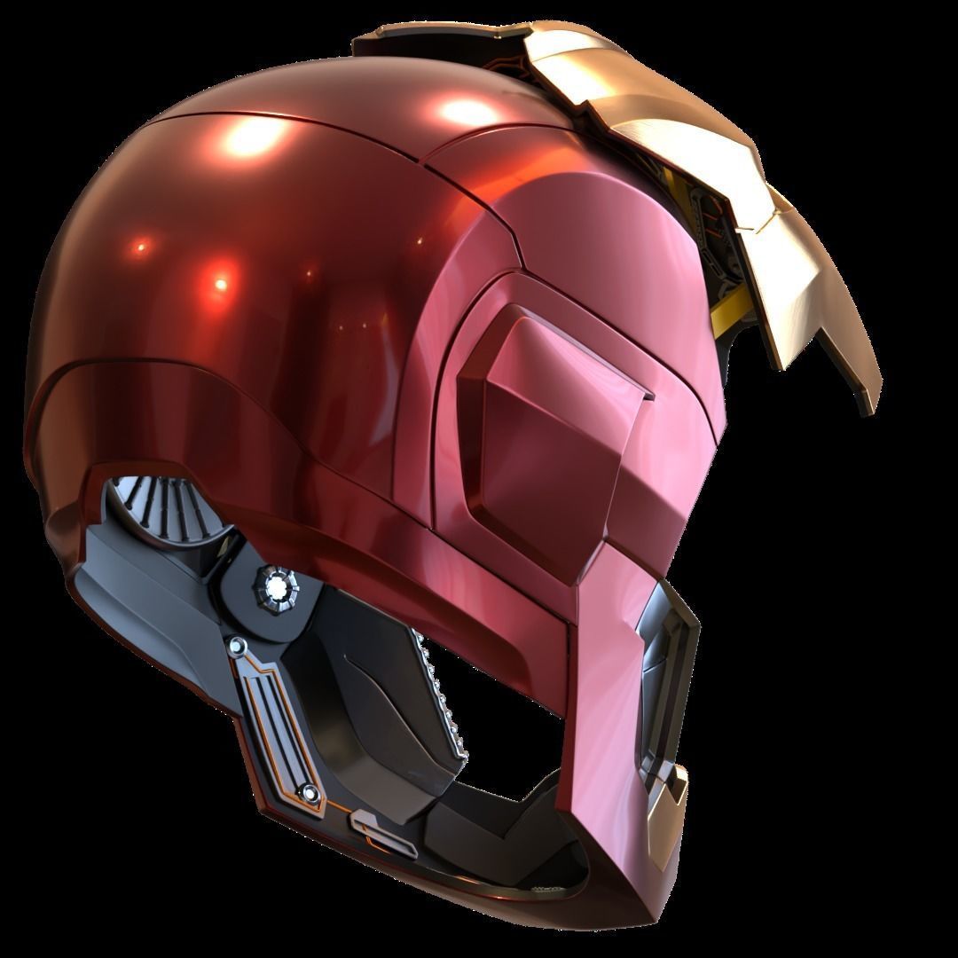 Iron man MK 45 helmet with FULL inner details and motorization 3D model ...
