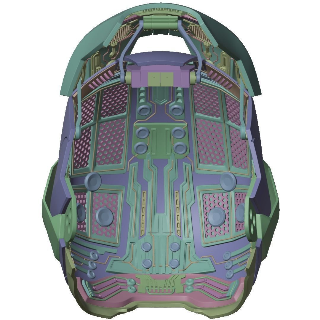 Iron man MK 45 helmet with FULL inner details and motorization 3D model ...